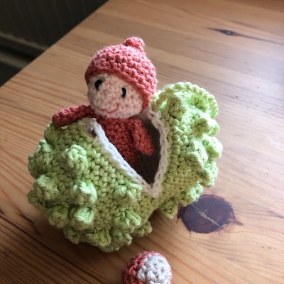 3 PATTERN BUNDLE Acorn, Toadstool & Conker Shell Pocket Pal Crochet ...