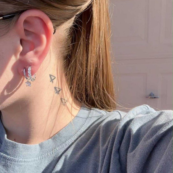 Everyday Gold Hoops, Straight Post Barbell Hoops, Everyday Gold ...