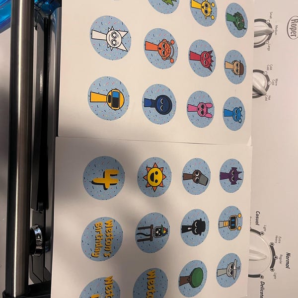 Sprunki Birthday Editable Gift Bag Label Template, Party Bag Label ...