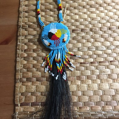 8 Horse Hair Scalp Locks Black or White Native Crafts Tribal Pow Wow ...