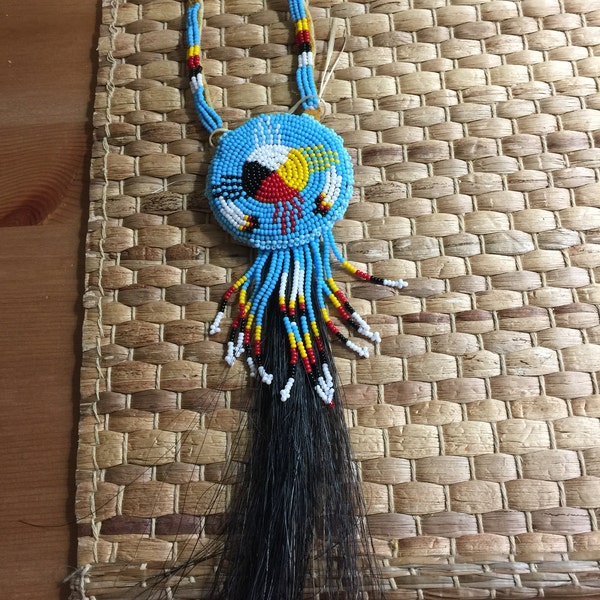 8" Horse Hair Scalp Locks Black or White Native Crafts Tribal Pow Wow ...