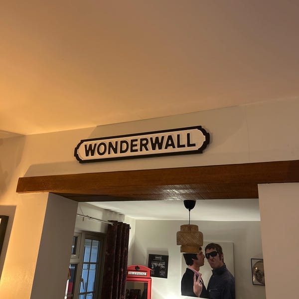 Oasis Inspired Wonderwall Old Fashioned Faux Cast Iron Customisable ...