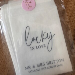 DIY Wedding Confetti Bags 100% Biodegradable Glassine Bags Personalised ...