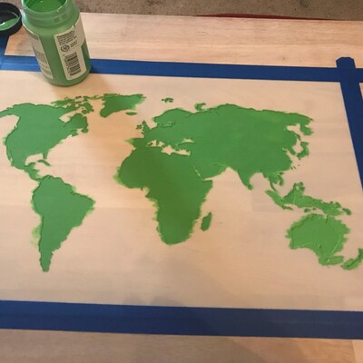 World Map Stencil Reusable Map of the World, World Map Stencil, Large ...