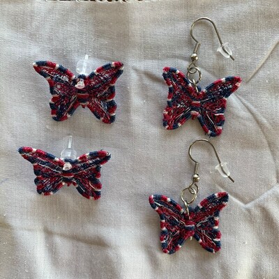 Butterfly FSL Earrings Embroidery Design / Machine Embroidery ...