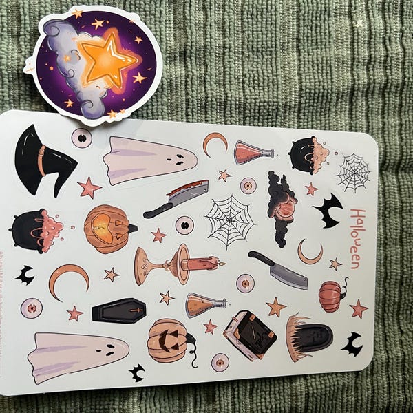 Light Academia Study Themed Matte Bullet Journal Sticker Sheet ...