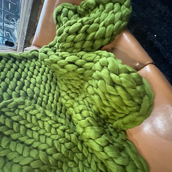 Giant 100% Merino Wool Roving for Arm Knitting, Super Chunky Knit Wool ...