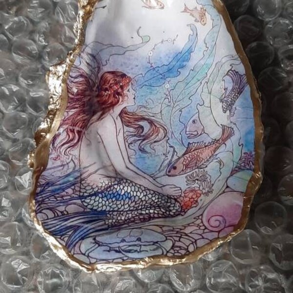 Oyster Shell Ring Dish, Beach Lover Gift, Stocking Stuffer, Shell ...