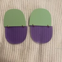 Transparent Emerald the Cinch Modern Acrylic Earrings - Etsy Canada