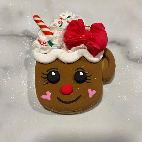 Cocoa Mug Gingerbread, Fake Cookies, Christmas Cookies, Faux Cookies ...