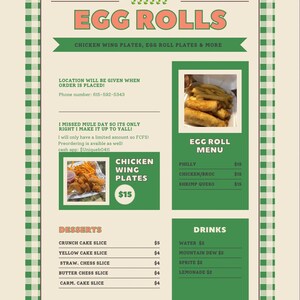 Food Menu Flyer / Invitation / Social Media Post Template. Can Be ...