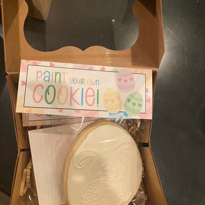 5 Paint Your Own Cookie Bag Topper, Easter Eggs Cookie Bag TOPPER, PYO ...