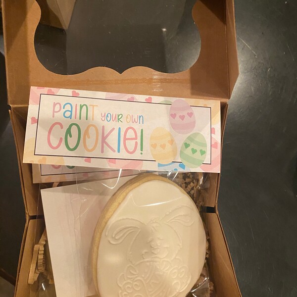 5" Paint Your Own Cookie Bag Topper, Easter Eggs Cookie Bag TOPPER, PYO ...