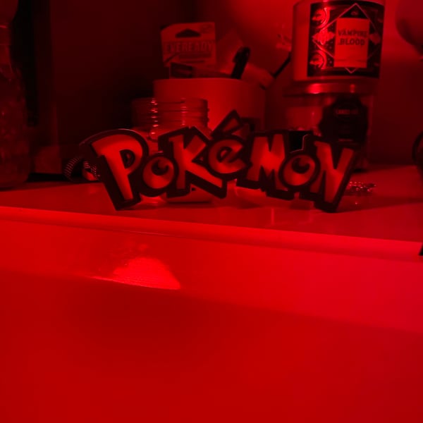 Pokemon Video Game Logo Sign (man Cave, Game Room, Shelf, Wall, Decor ...