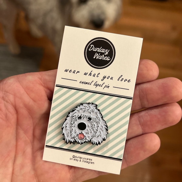 Black Doodle Dog Soft Enamel Lapel Pin - Etsy
