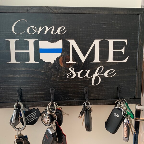 Come Home Safe Police Key Holder. Law Enforcement Key Ring Holder ...