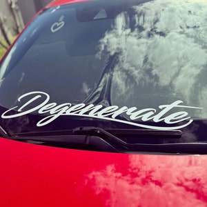 JDM With Kanji Lettering Side A Pillar Windshield Banner Decal ...