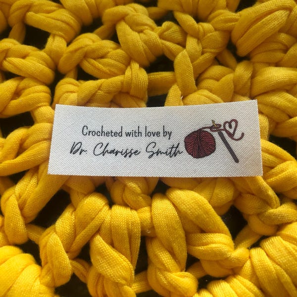 Handmade Labels for Crocheted Items - Small Organic Cotton Tags ...