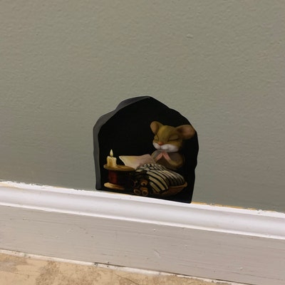 Mouse Praying Mousehole Sticker Praying Mouse 3D Wall Sticker Whimsical ...