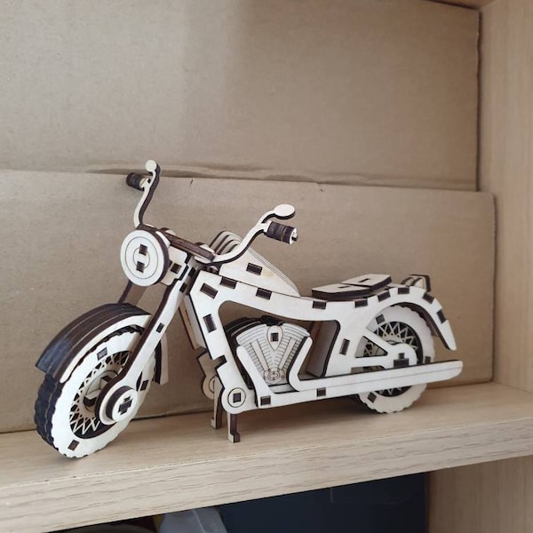 Motorcycle - SVG Laser Cut File, 3d Ready-made Projects for Laser ...