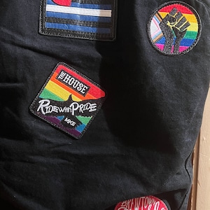 Pride Flag Rainbow LGBTQIA Embroidered Iron on Heart Patch or - Etsy