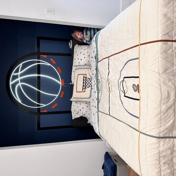 Basketball Free Throw Line Wall Decal. Boy's Room Home Decor ...