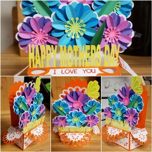 Sunshine Bouquet Card in A Box 3D SVG | Etsy UK