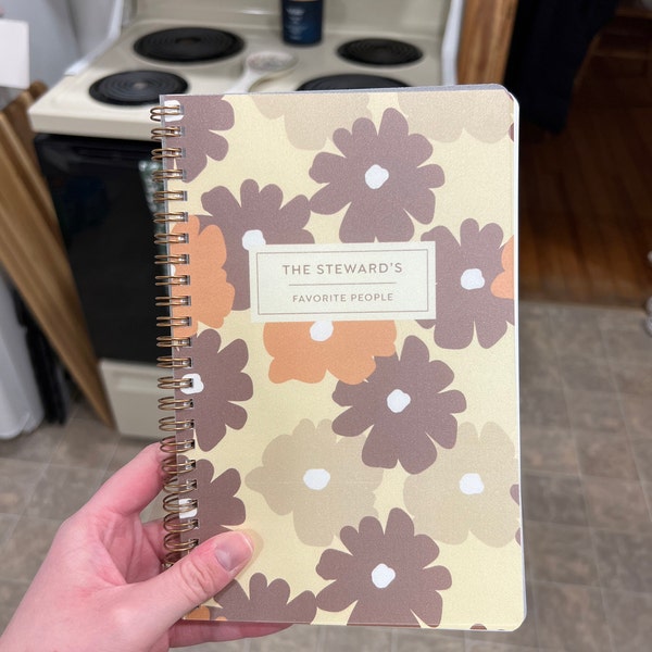 Flower Monogram to Do List Notebook, Personalized Notebook With 100 ...