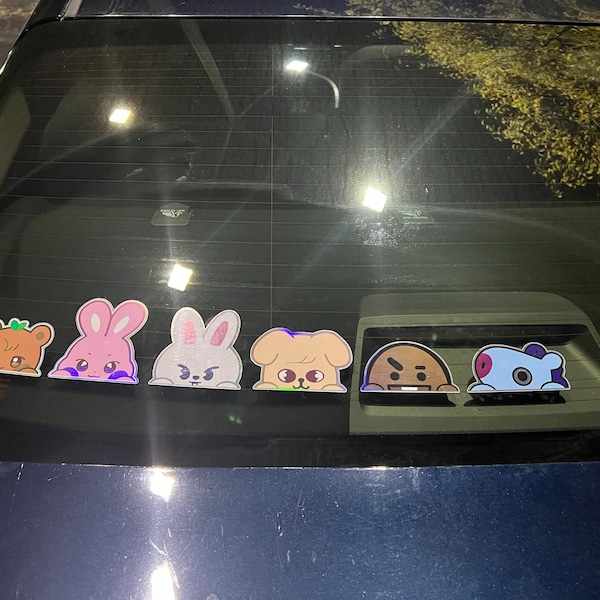 BTS BT21 Peeker Car Decals | BTS Stickers | BT21 Decal | BTS Car Decals ...