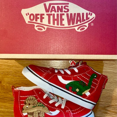 Dinosaur Hand Painted High Top Vans Toddler High Top Vans - Etsy