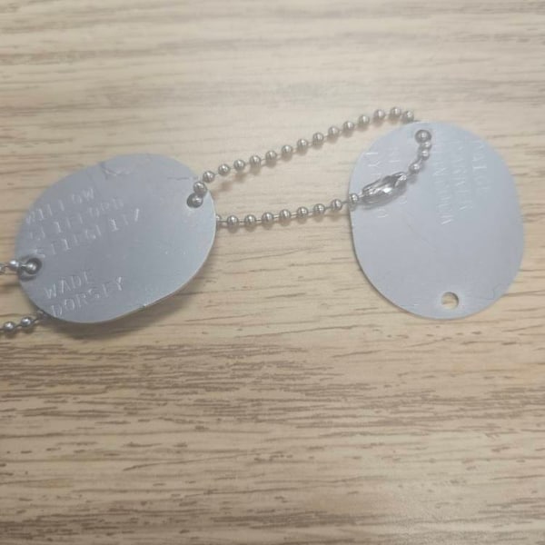 WW2 Dog Tag Set. Notched Style Stainless Steel Tags With Choice of ...