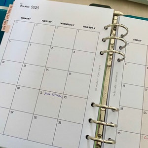 Undated Daily Planner Inserts A5 Day per Page Diary Refill - Etsy