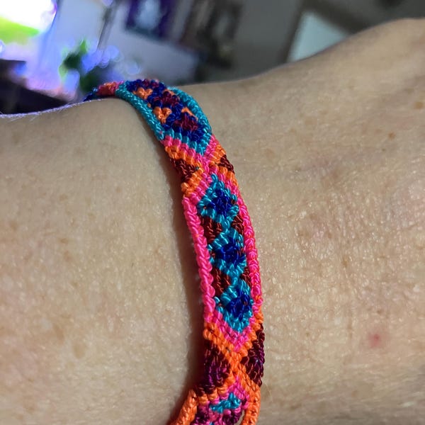 Hand Embroidered Unisex Bracelets Authentic Mexican Embroidery Folk Art ...