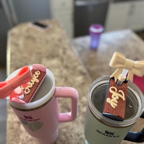 3D Personalized NAME Straw Topper | Made for Stanley Straws 10mm | Cup ...