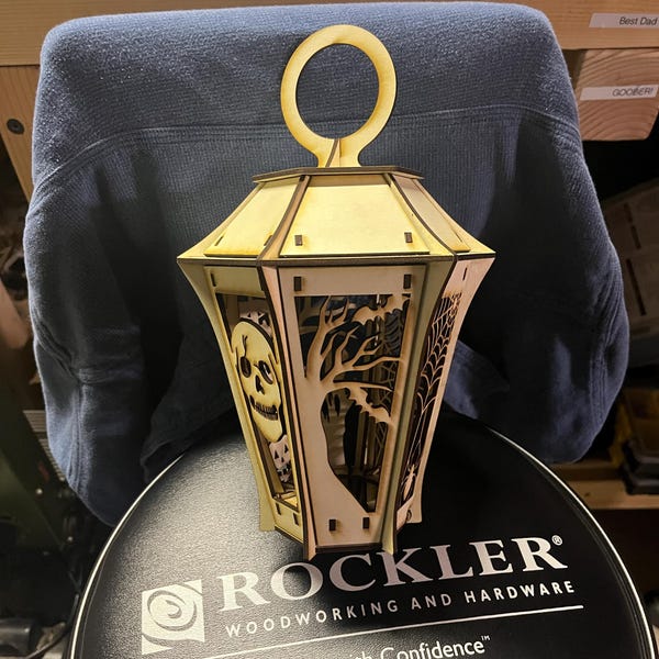 Halloween Lantern Laser Cut File 3D Glowforge Cricut SVG DXF for Plasma ...