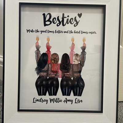Bestie Personalised Print, Best Friend Customised Gift, Friendship ...