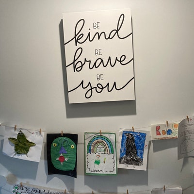 Be Kind Be Brave Be You Printable Wall Art Inspirational - Etsy