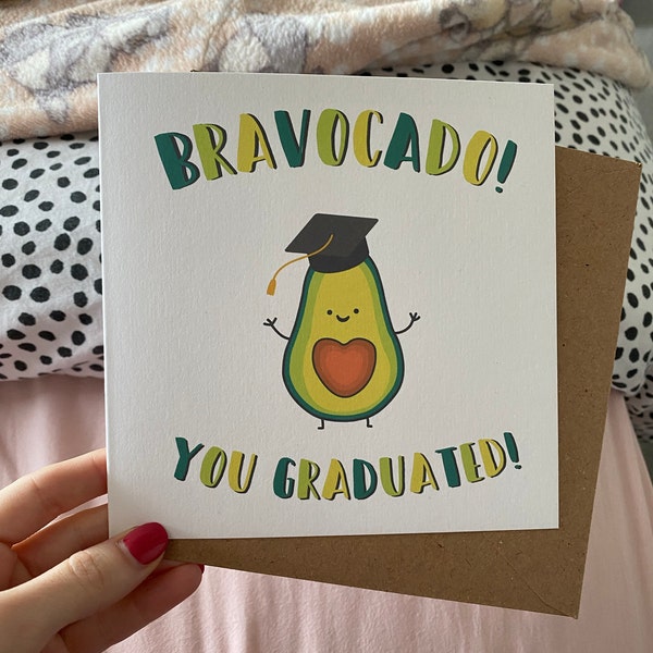Bravocado Graduation Card: Funny Congratulations Card for Graduate - Etsy