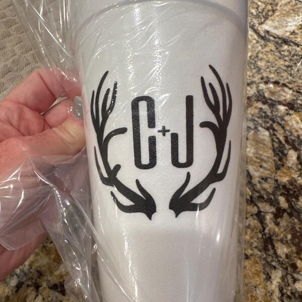 Wrapped Design Cups, Personalized, Monogrammed, Custom, Party, Foam ...