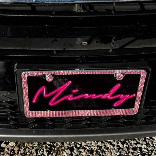 Personalized Monogram License Plate Black and Black Leopard - Licence ...