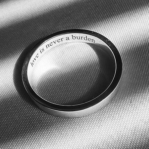 Personalized 3mm Sterling Silver Ring Inside Engraved Ring - Etsy