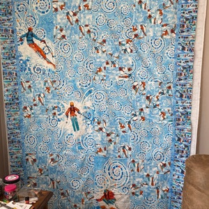Moon Wolf Quilt Epattern, 5411-1e, Digital Pattern,wolf Panel Lap Quilt ...