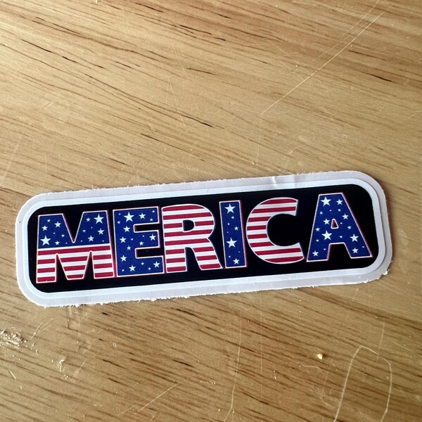 Merica, American, American Flag, America, Sticker, Hard Hat Sticker ...