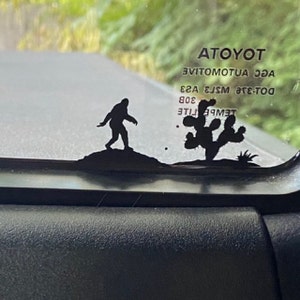 Bigfoot Windshield Decal Big Foot Sticker Sasquatch Easter Egg 2 Count ...