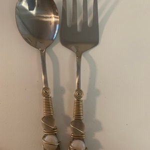 Set of 4 Long Handle Wire Wrapped Iced Tea Spoon, Wire Wrapped Ice ...