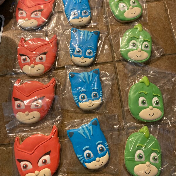 Pj Mask Cookies - Etsy