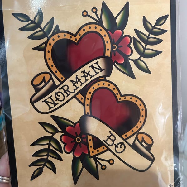 American Traditional Cowboy Tattoo Flash Art Print - Etsy