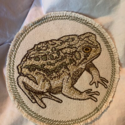 Toad Embroidered Patch Canvas Patch Toad in Color 2 Sizes - Etsy