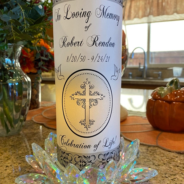 12 Personalized Memorial Funeral, Celebration of Life Table Decoration ...