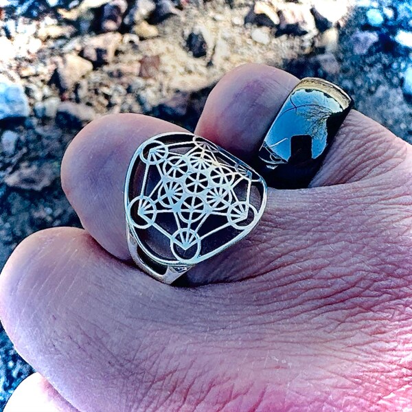 Sterling Silver Om Mani Padme Hum Ring - Etsy